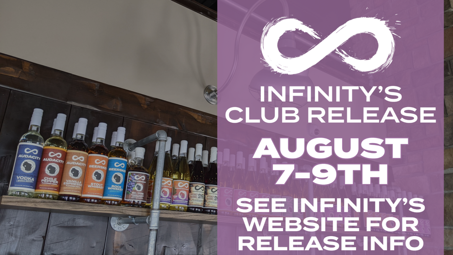 INFINITY AUGUST CLUB RELEASE – Infinity Beverages Winery & Distillery
