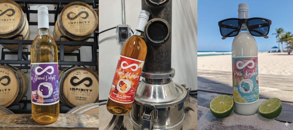 Three New Products at Inifinity – Infinity Beverages Winery & Distillery